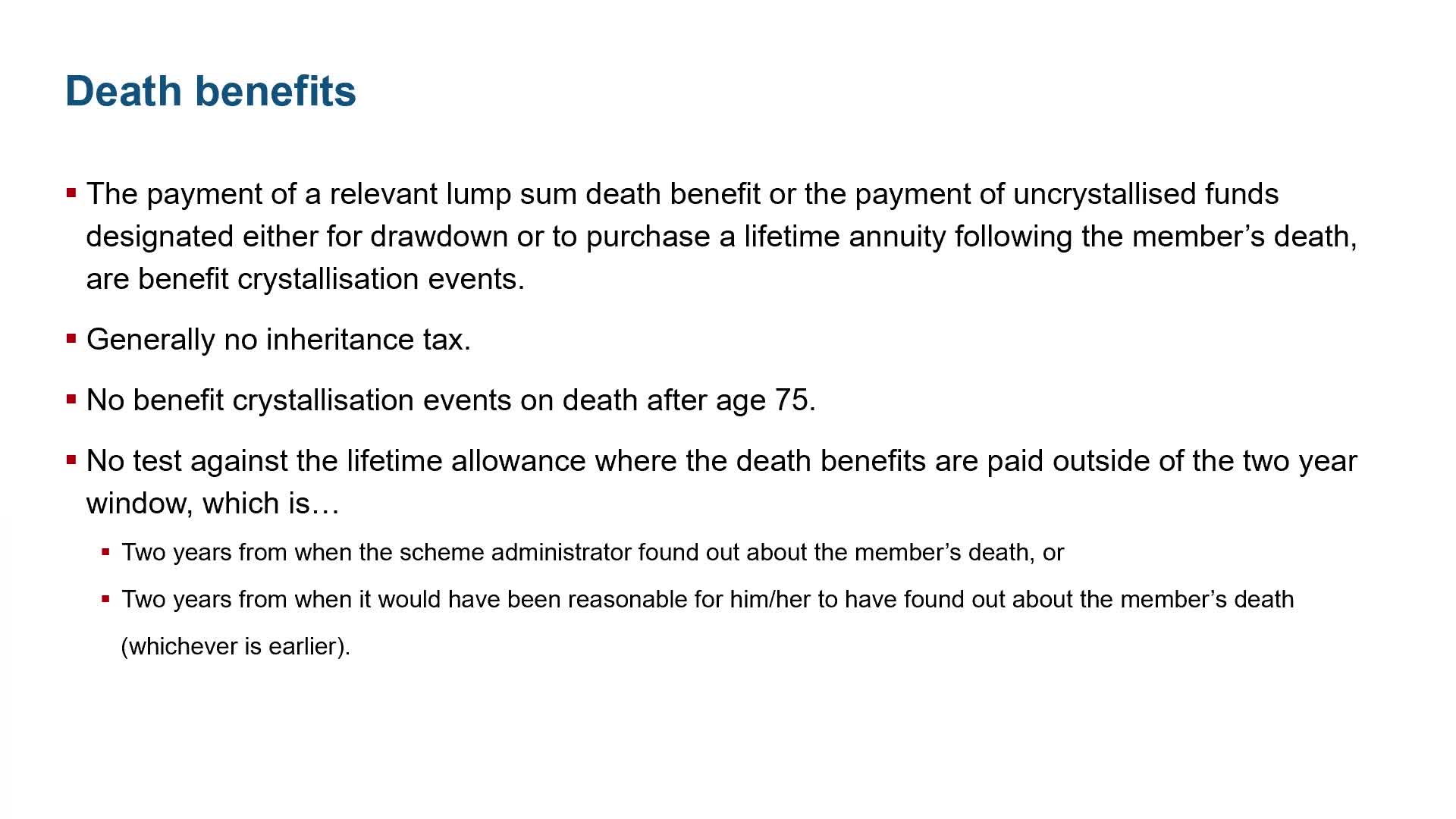 Neil Dickey - Death Benefits Overview - Nov 2022
